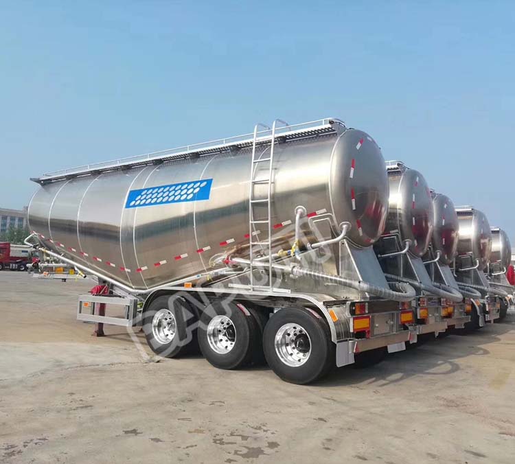50CBM Aluminum Bulk Cement Trailer For Sale
